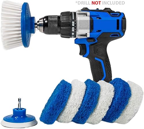 Amazon.com: RotoScrub Bathroom Cleaning Scrub Pads + Drill Powered ...