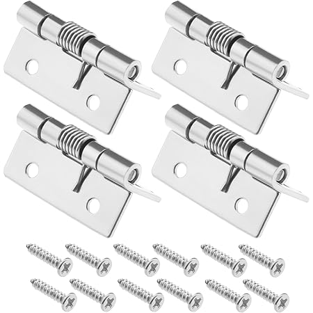 4PCS Self-Opening Spring Hinges 304 Stainless Steel Spring Loaded Door ...