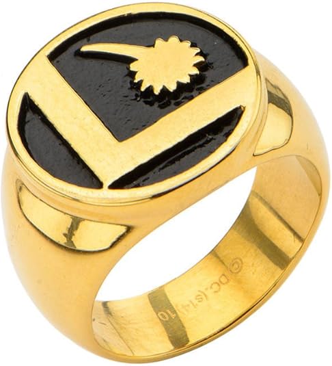 DC Legion Of Superheroes Logo Stainless Steel Ring|Amazon.com