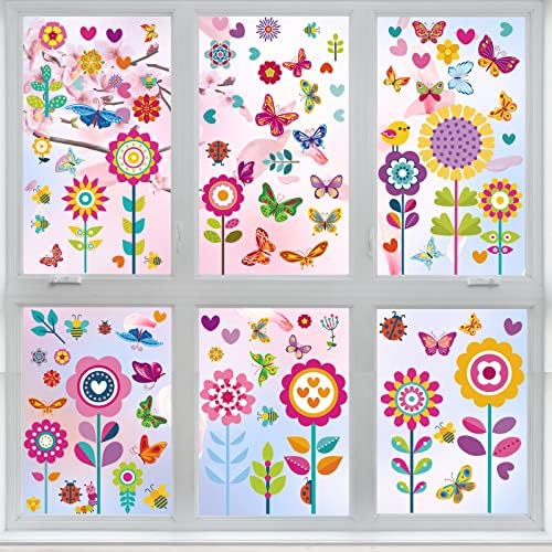 Amazon.com: Hianjoo 109 PCS Spring Window Stickers, 9 Sheets Spring ...