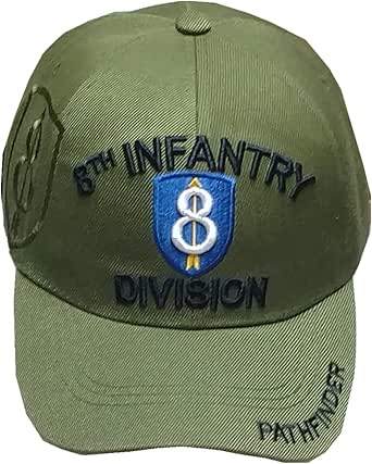 8th Infantry Division (Emblem) (Pathfinder on Bill) (Black Letters ...