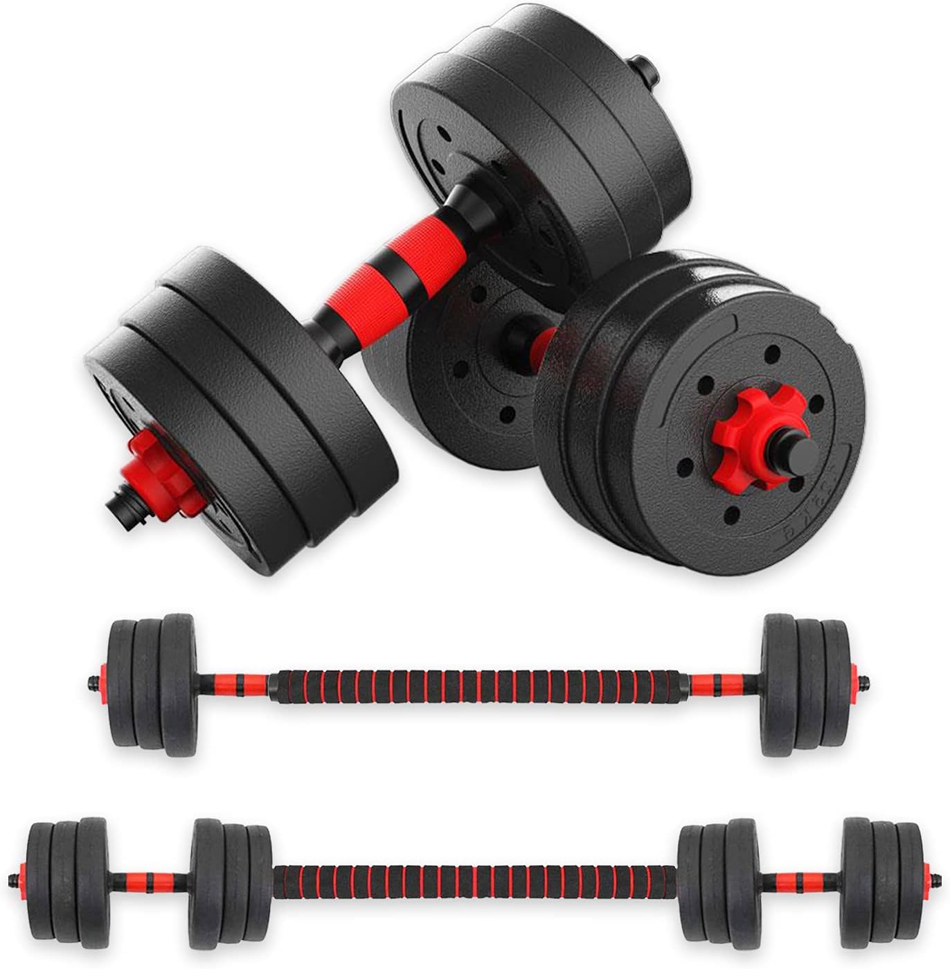 METEOR Essential 15kg Adjustable Dumbbell-Barbell Set – Beginner ...