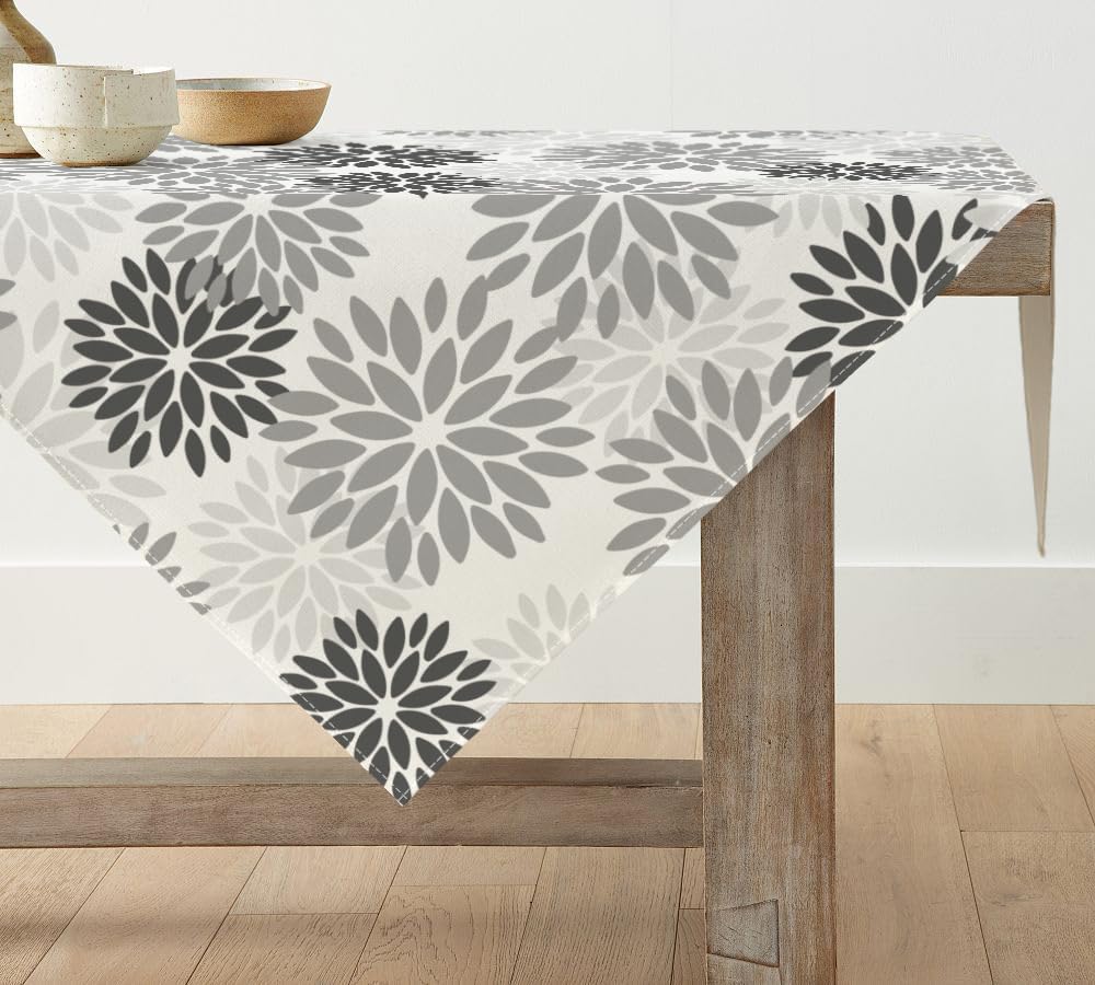 Artoid Mode Blumen Grau Dahlien Sommer Tischwäsche, Saisonnal Küche ...