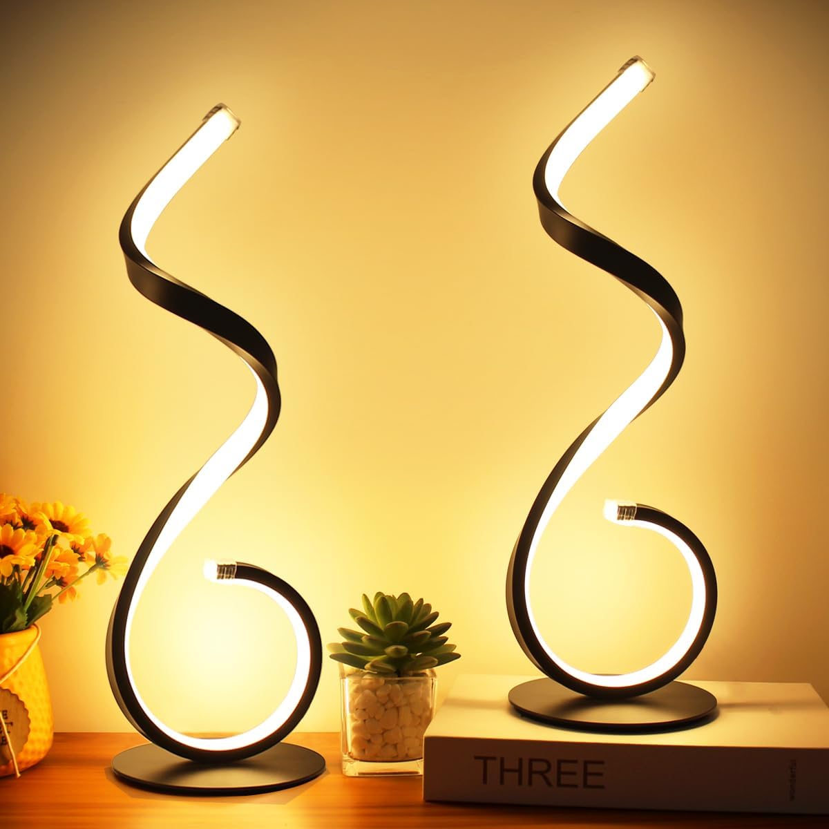 360 Lighting Curl 23 1/2" High Modern LED Accent Table Lamp - Amazon.com