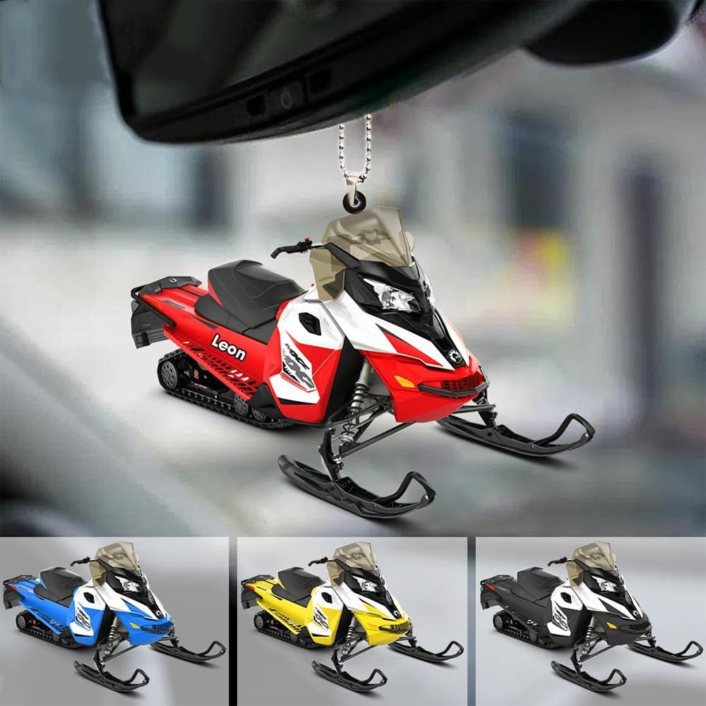 Amazon.com: Personalized Snowmobile Ornament for Snowmobile Lovers ...