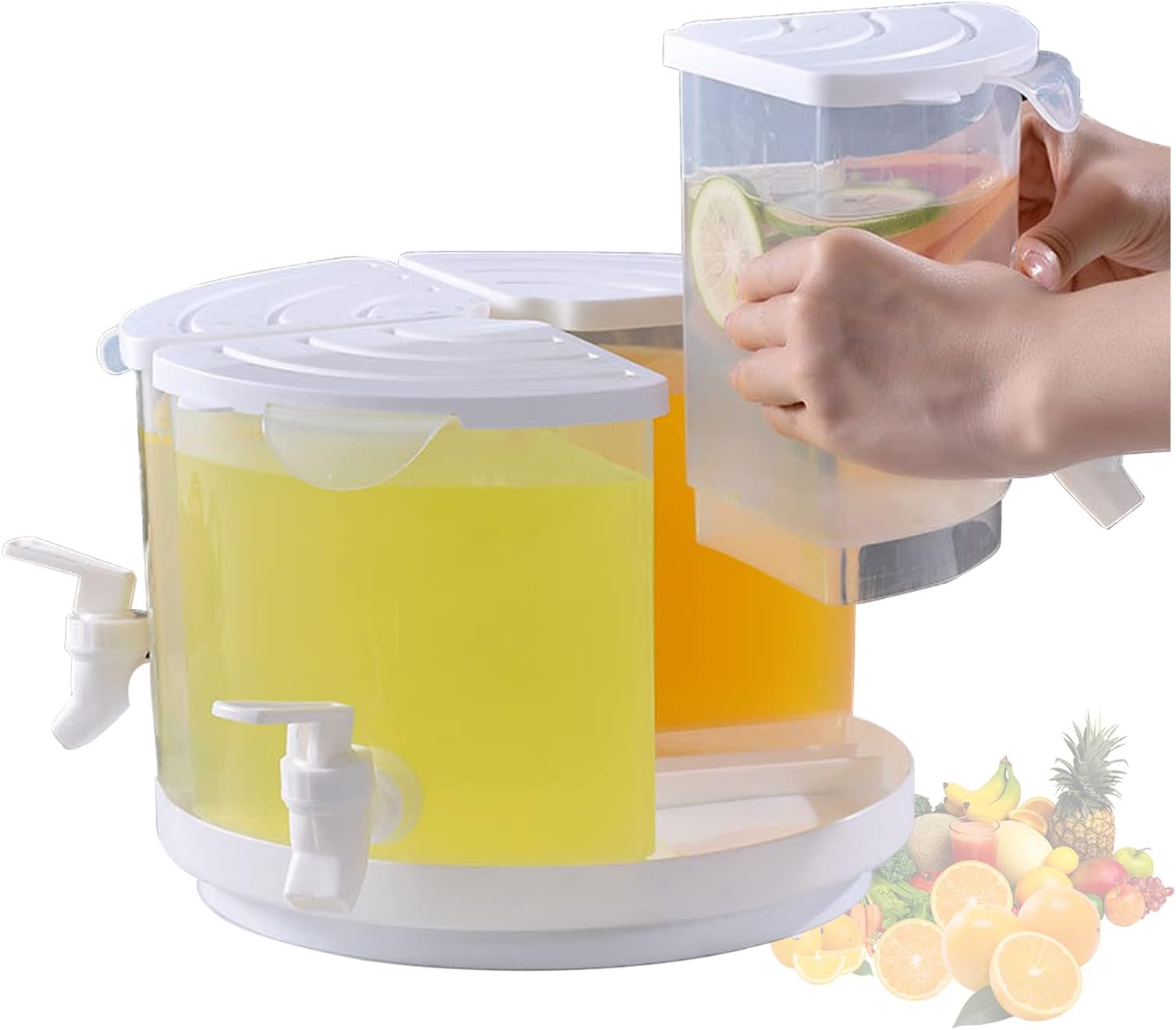 Lemonade Kit Plastic Drink Dispenser,3.5L Slim Fridge Beverage ...
