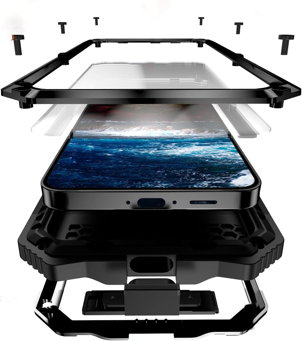 Amazon.com: Lunivop Compatible with Samsung Galaxy S24 FE Case Metal Heavy Duty Phone Case para ...