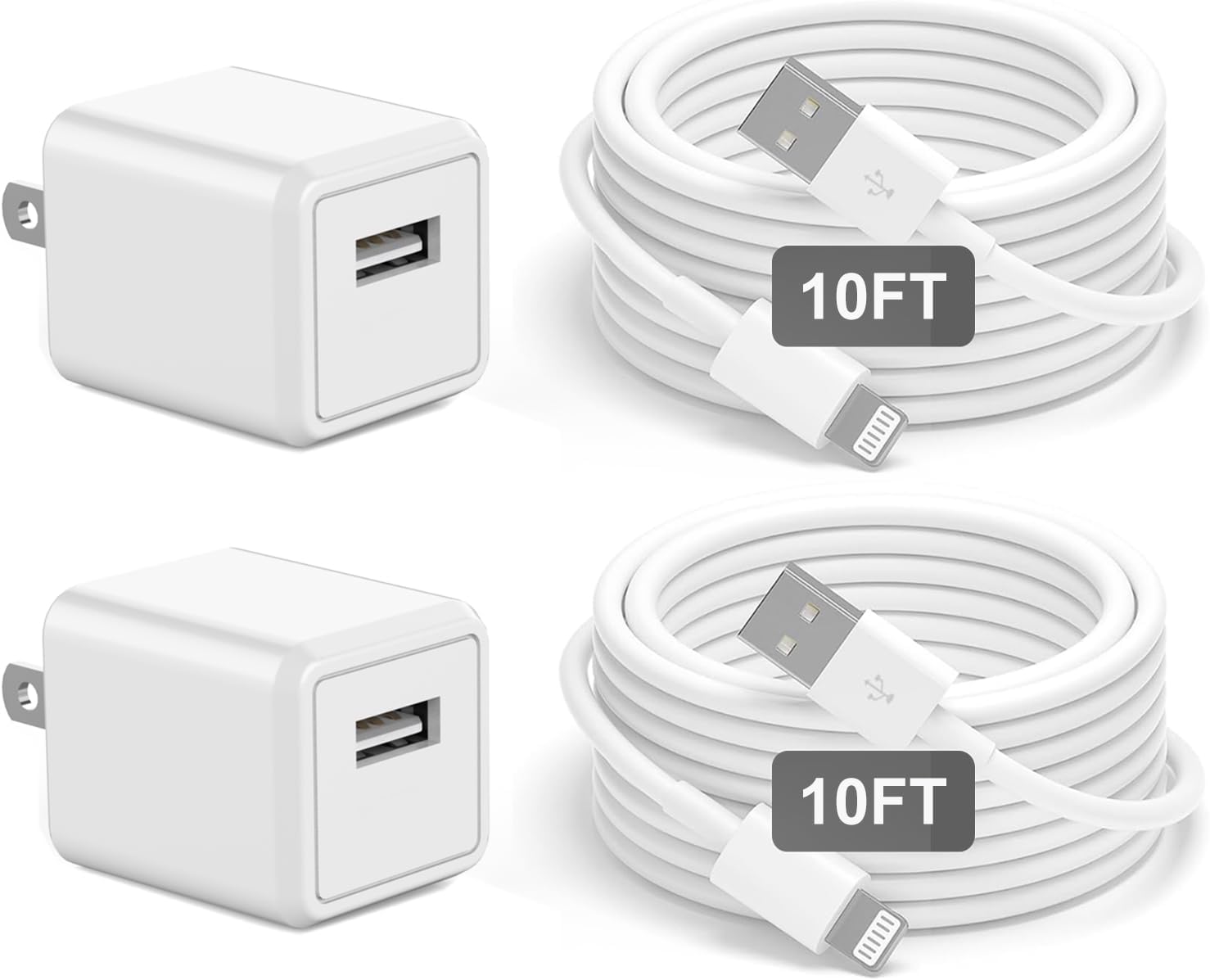 Amazon.com: iPhone Charger,[Apple MFi Certified]3 Pack 10ft iPhone ...