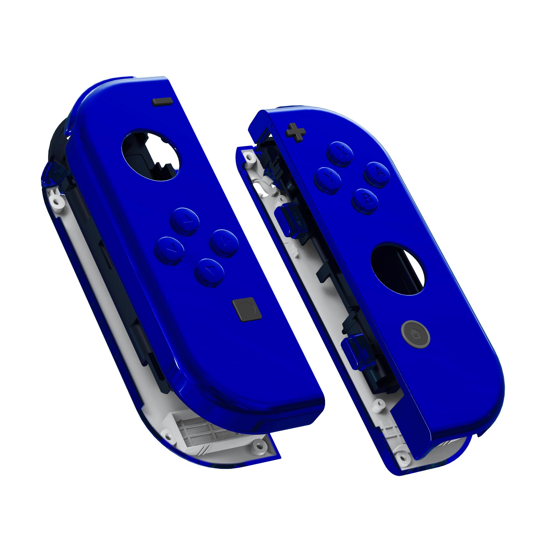 eXtremeRate Chrome Blue Joycon Handheld Controller Housing with Full ...