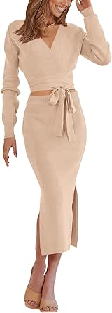 Amazon.com: PRETTYGARDEN Women Fall 2 Piece Outfits Sweater Long Sleeve ...