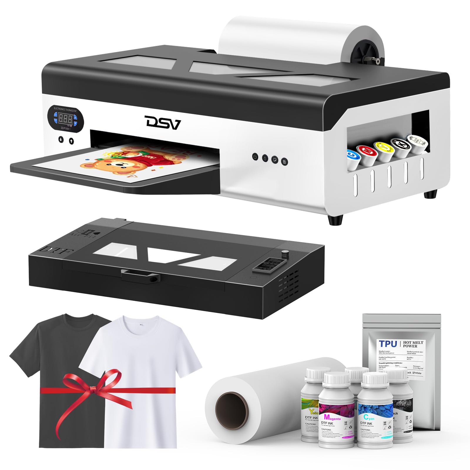 Amazon.com: DTF Printer A3 L1800 Transfer Printing Machine T-Shirt ...