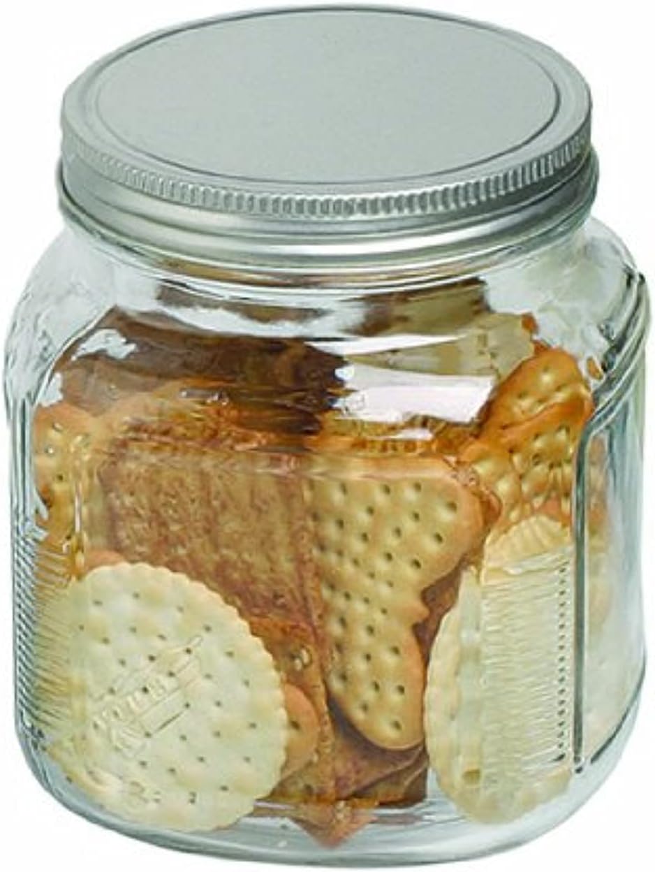 Amazon.com: Anchor Hocking 32-Ounce Cracker Jar with Brushed Aluminum ...