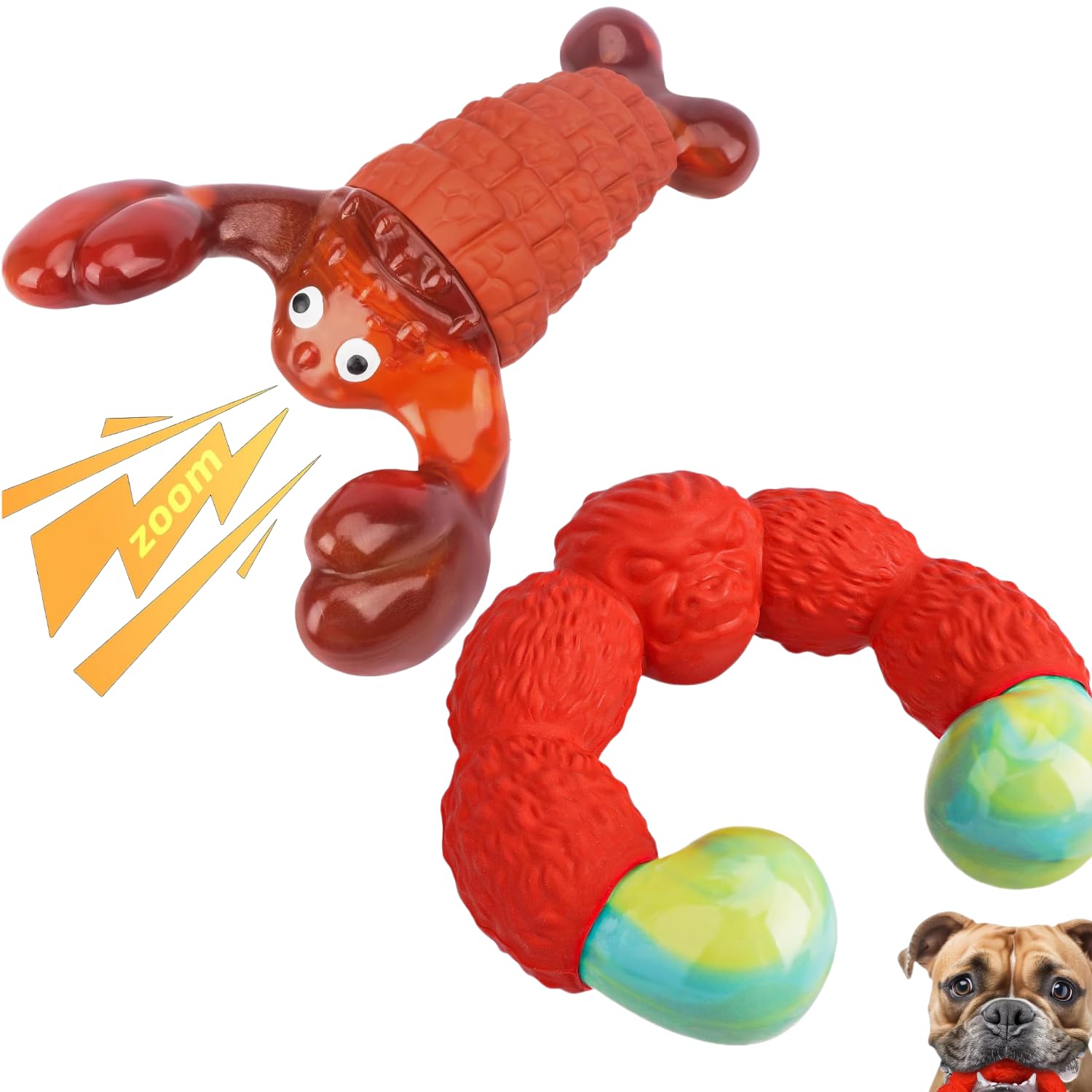 Amazon.com : BIKIISEN Squeaky Dog Toys for Aggressive Chewers for Large ...