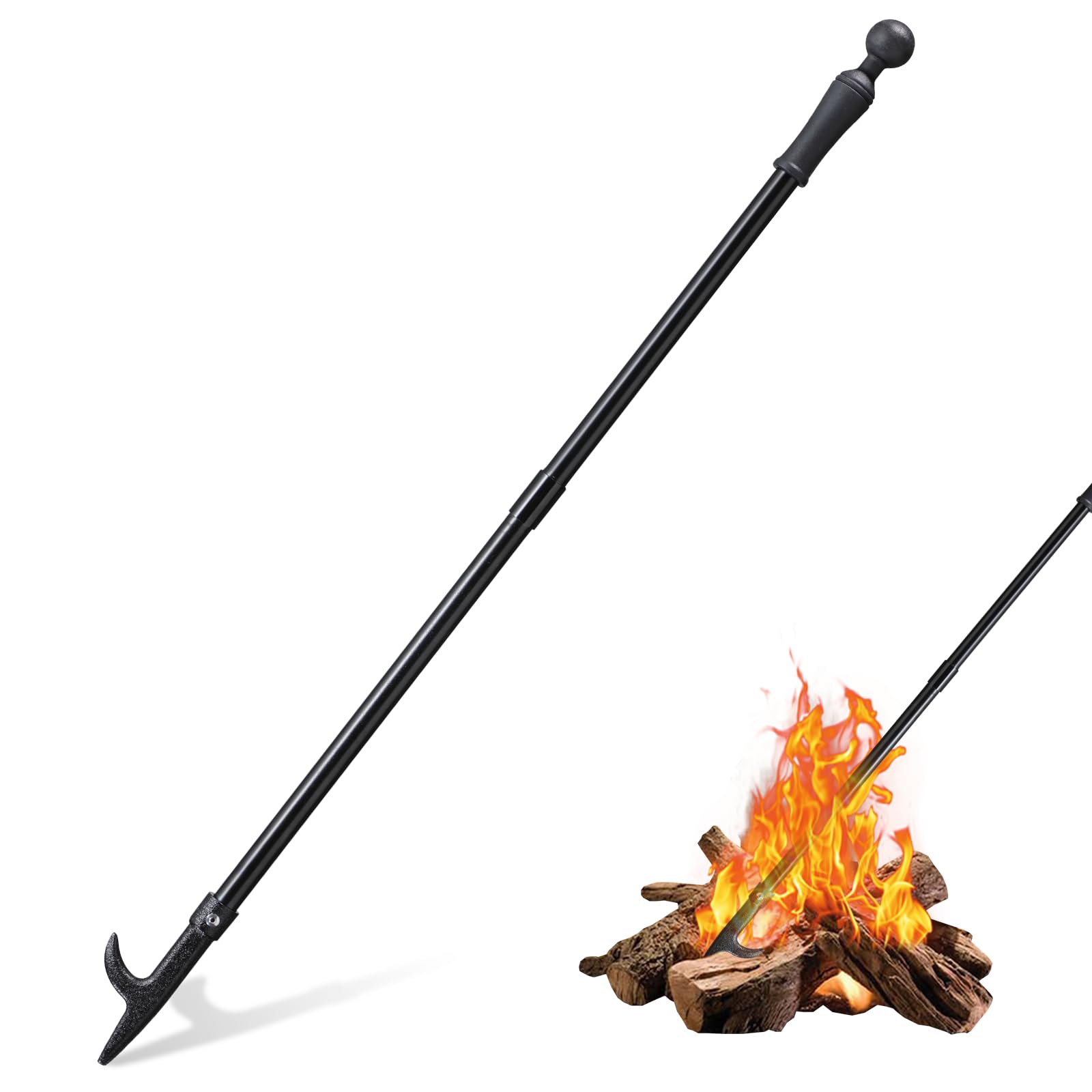 Amazon.com: Fire Poker for Fire Pit Outdoor，40 Inch Long Portable ...