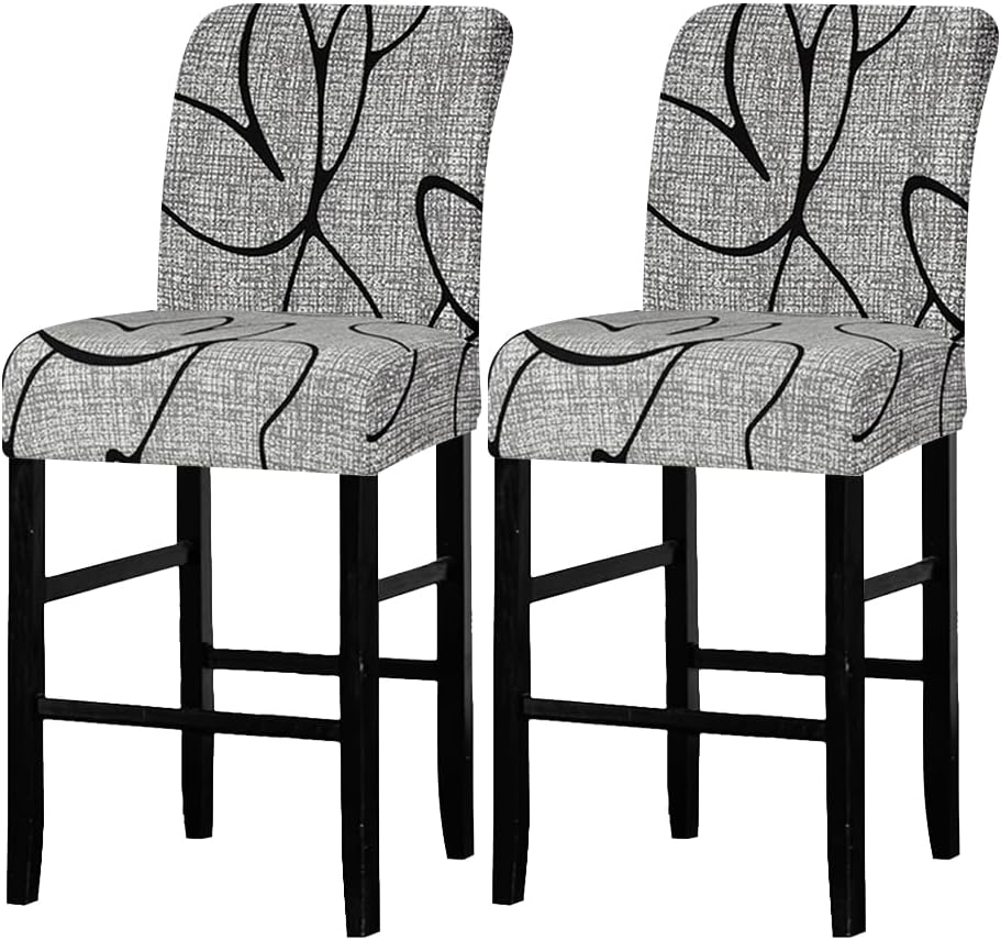 VIVUHTCC Stretch Bar Stools Covers for Counter Height Stool, Pub Chair ...