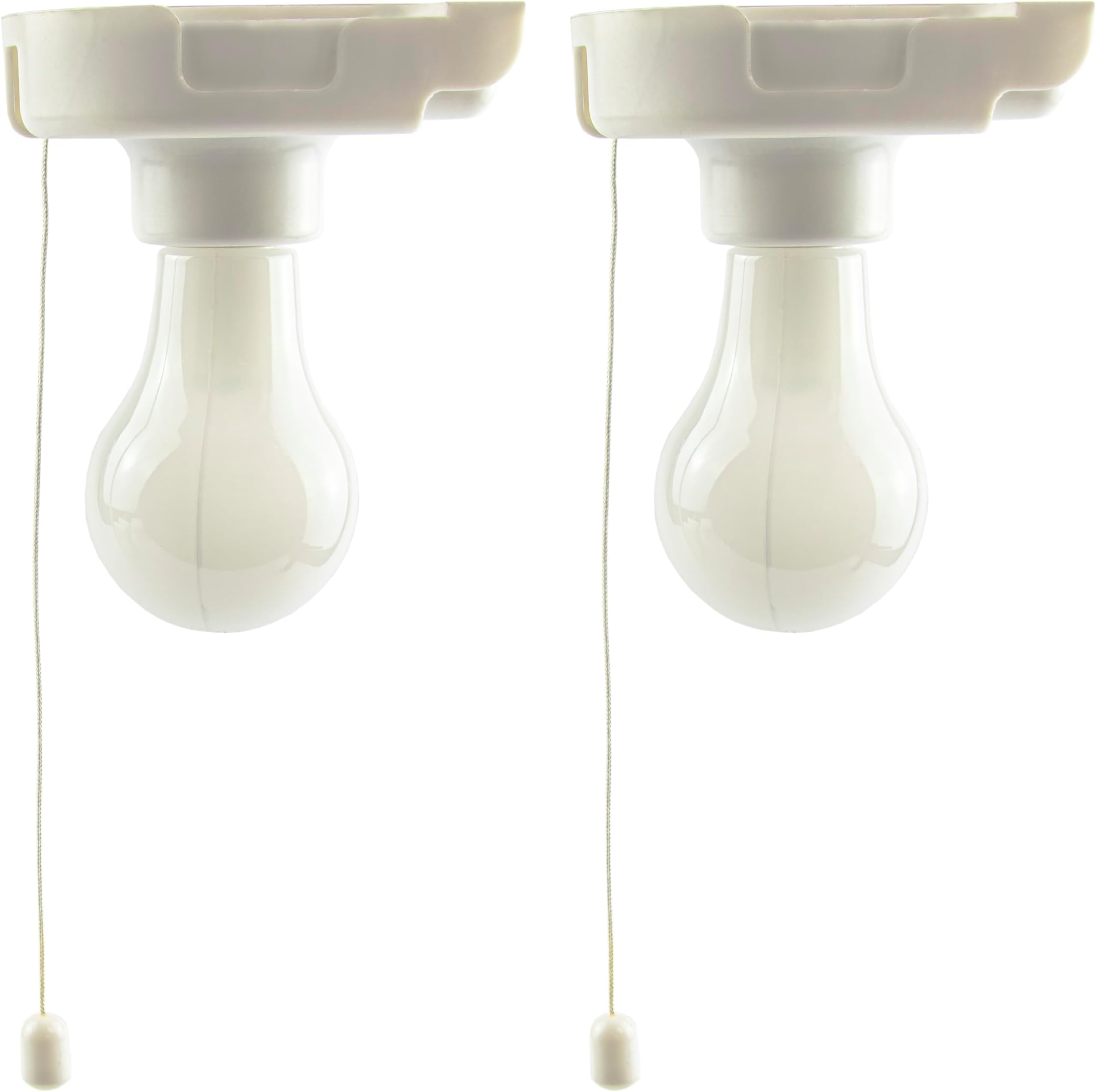 Smart Home Stick-Up Battery Operated Light Shaped Bulb Fixture, 2 Pack ...
