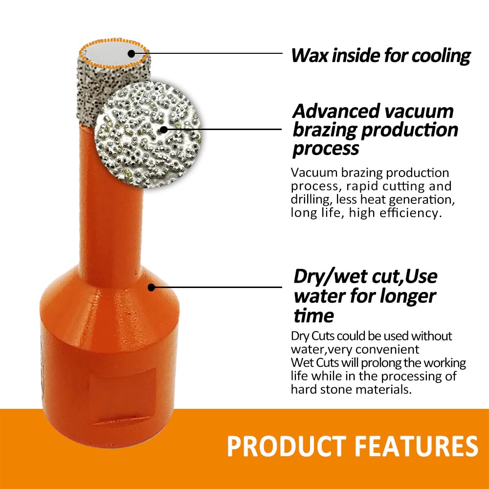 Snapklik.com : Dry Diamond Core Drill Bits - BGTEC 5/8 16mm Diamond ...