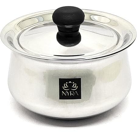 Buy Nyra® Stainless Steel Biryani Handi with Lid and PVC Knob, Cooking ...