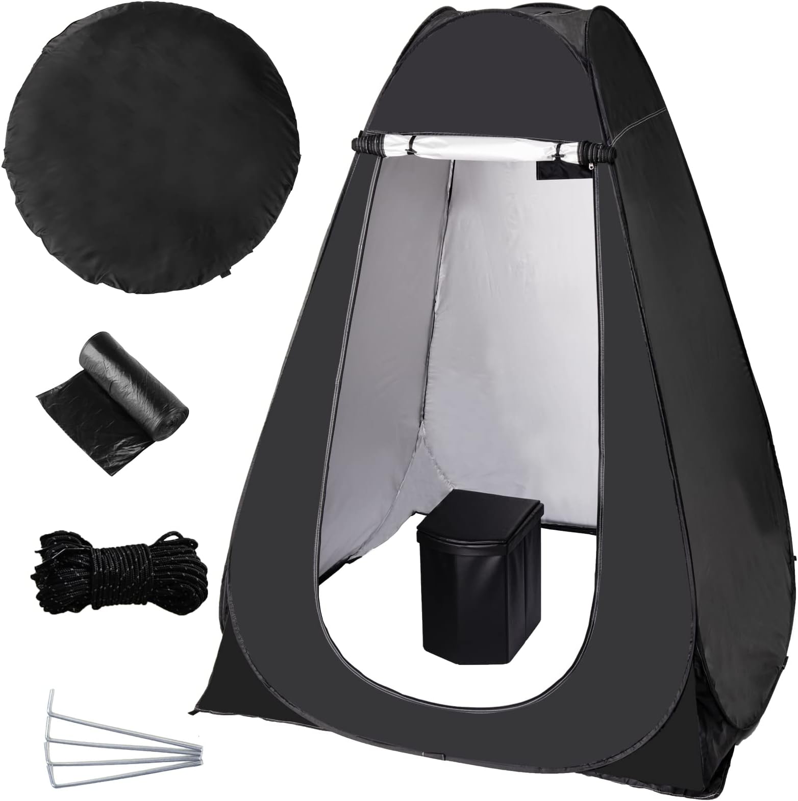 Amazon.com: DINVES Portable Toilet with Tent, Portable Toilet Kit For ...