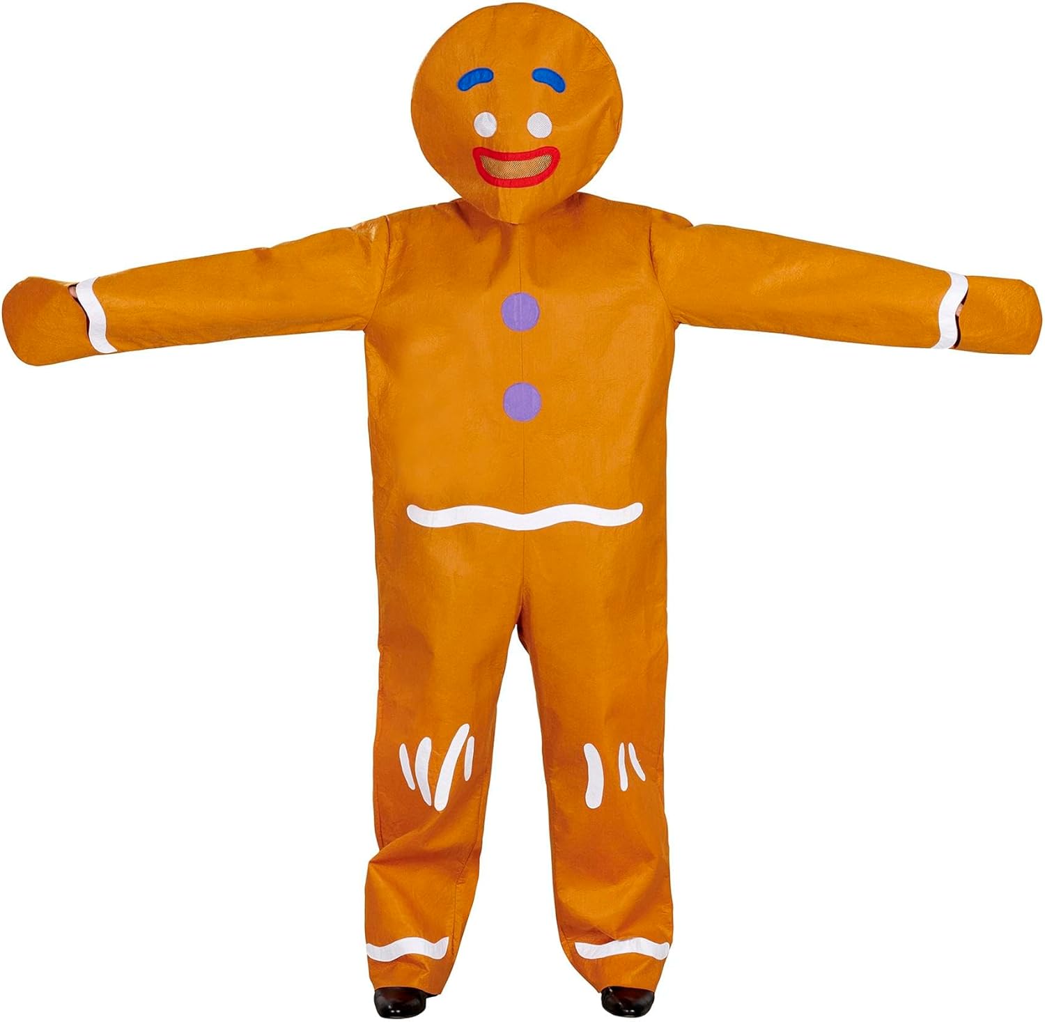 Amazon.com: Toynk Gingerbread Man Adult Costume | One Size Brown ...