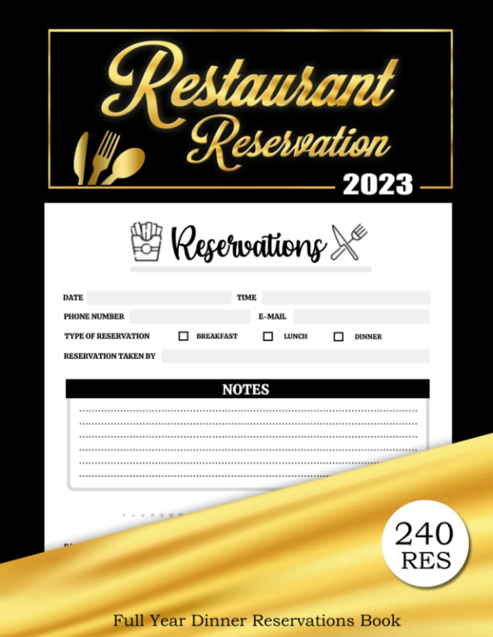 Amazon.com: Reservation Book For Restaurant 2023: 365 Day Hostess Table ...
