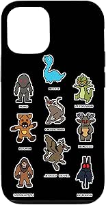 Amazon.com: iPhone 12/12 Pro Bigfoot Ness Mothman Wendigo Sasquatch Retro 8-Bit Cryptid Case ...