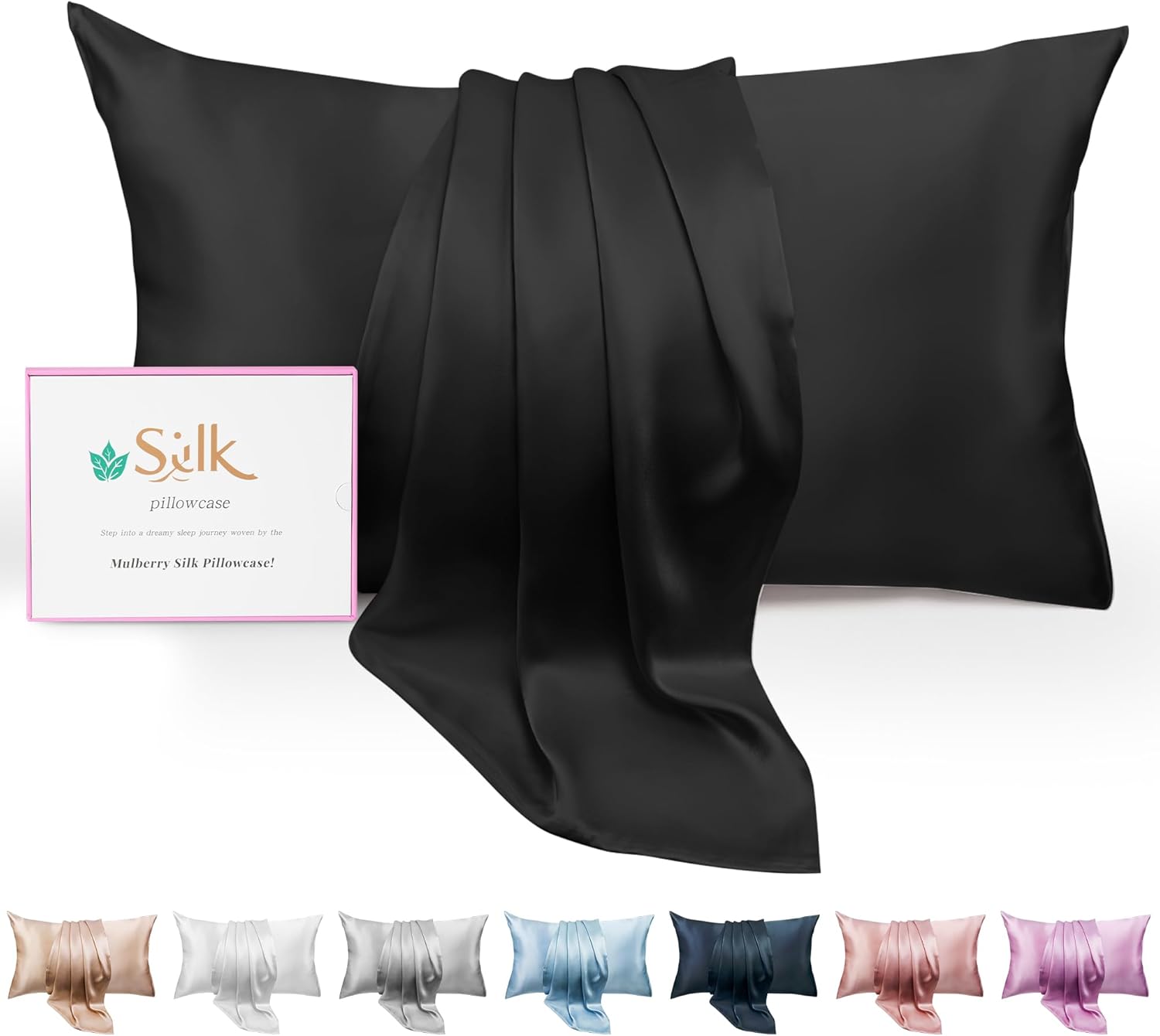 Amazon.com: FCHJXTL Silk Pillow Cases - 6A Luxury 100% Mulberry Silk ...