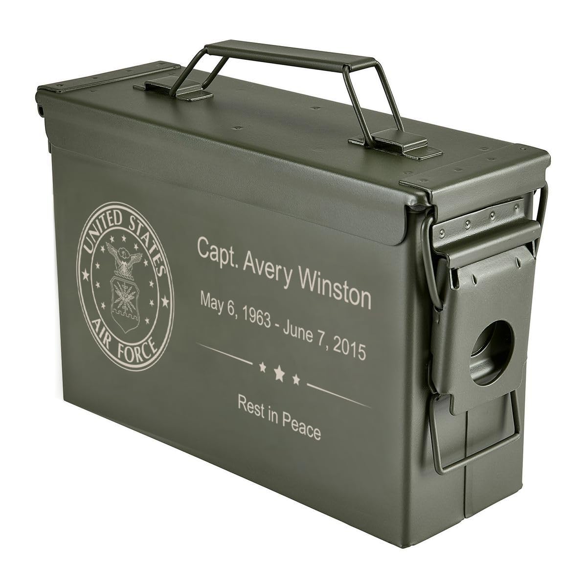 Amazon.com: Air Force Military Tribute Ammo Can Cremation Urn for ...