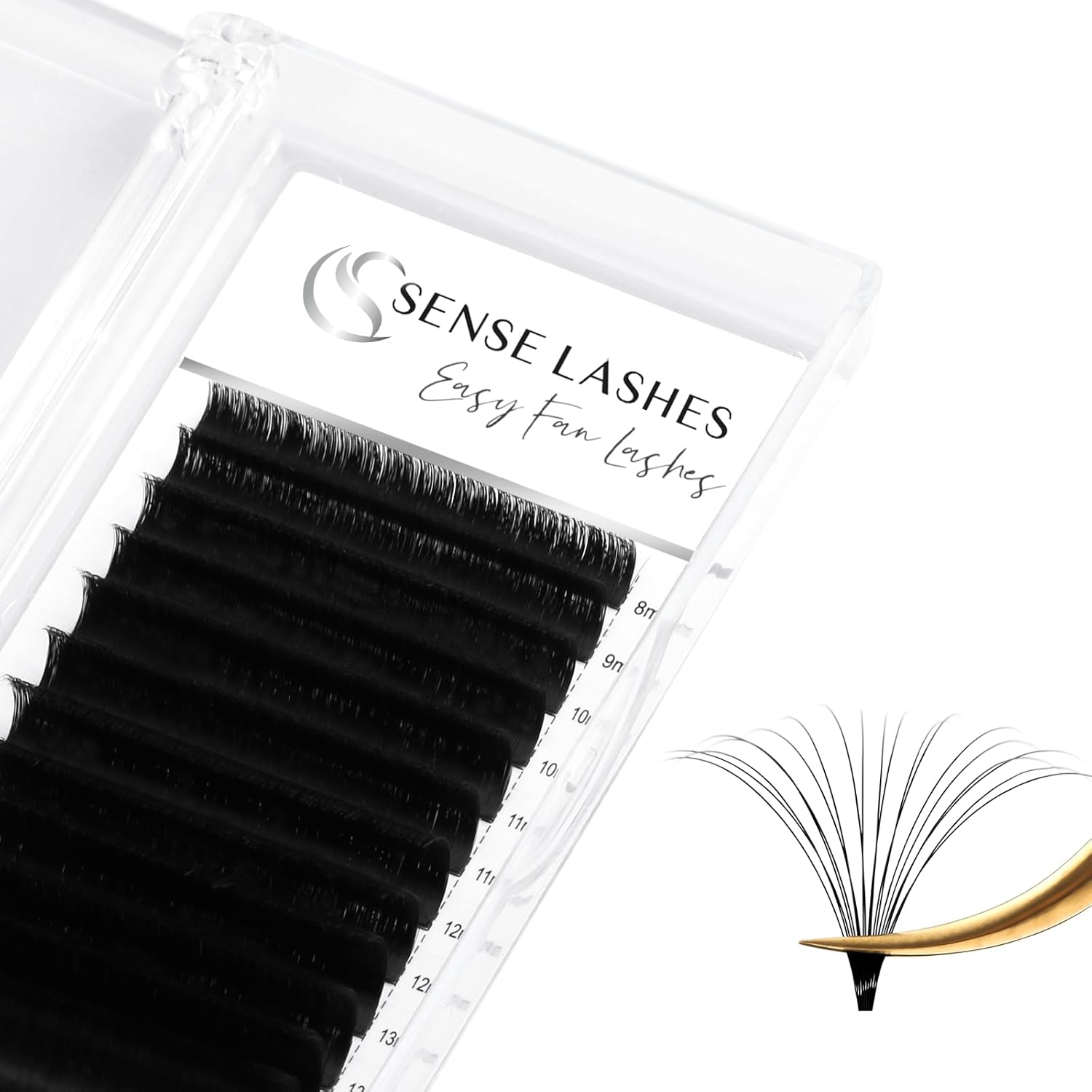Amazon.com: SENSELASHES Easy Fan Lash Extension 03 05 07 C/CC/D Curl 8 ...