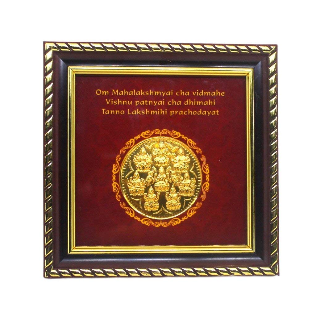 Haristore Ashta Lakshmi Coin Frame/Laxmi Gold Plated Coin Gift : Amazon ...