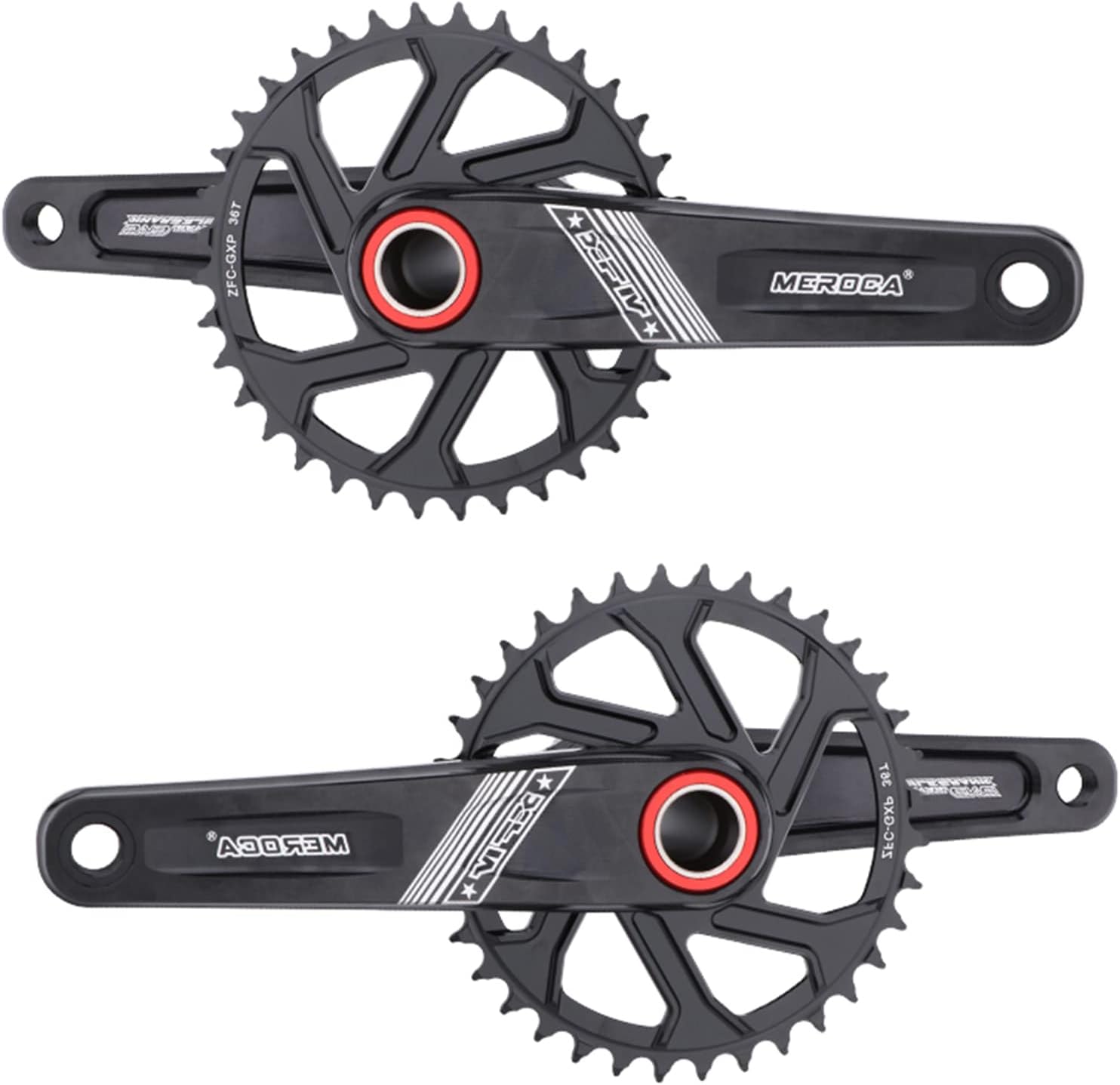 MEROCA Mountain Bike Crank Hollow one-Piece Crankset CNC GXP Direct ...