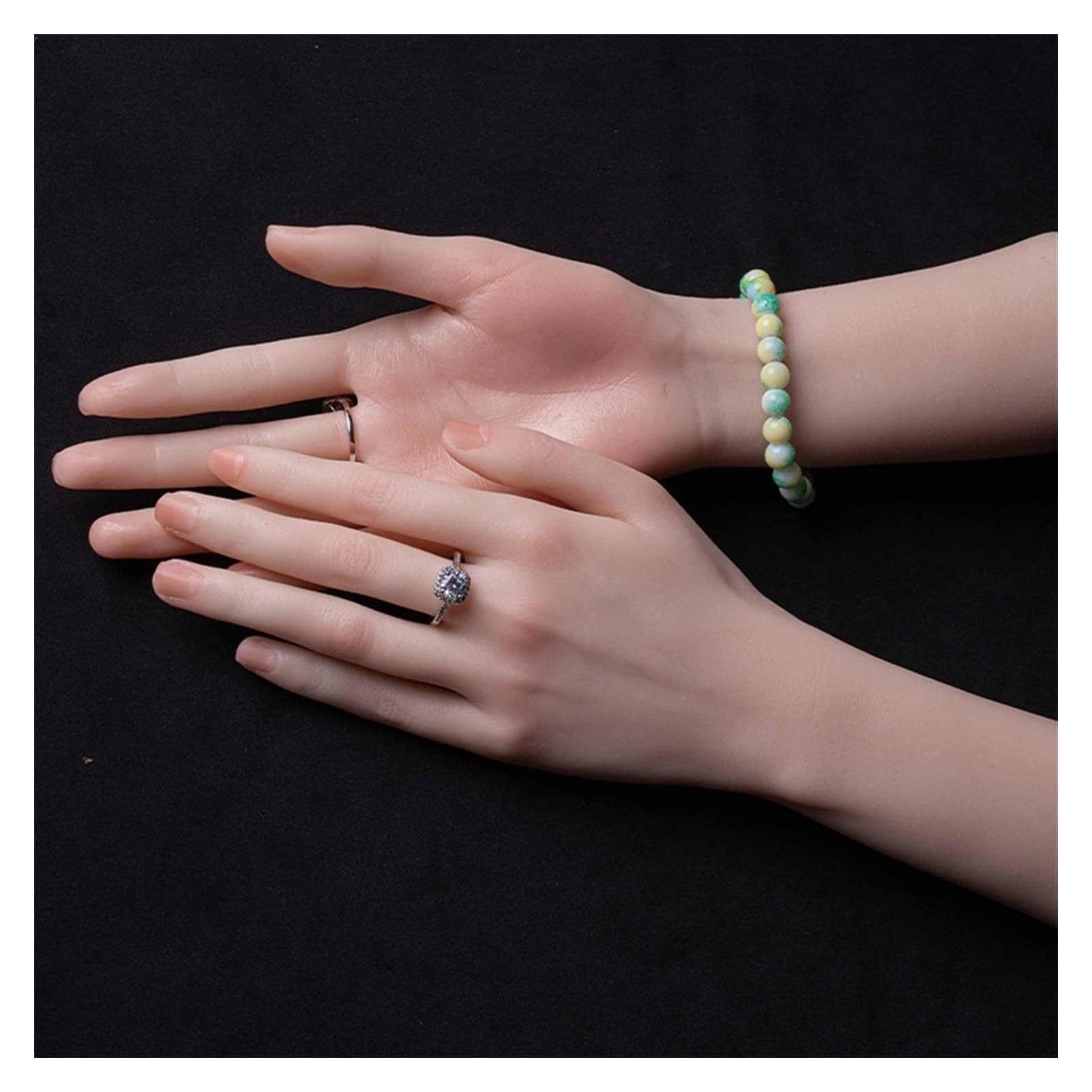 Hand Model Ring 1.15ct Natural Round Cut Sapphire And Diamond Halo