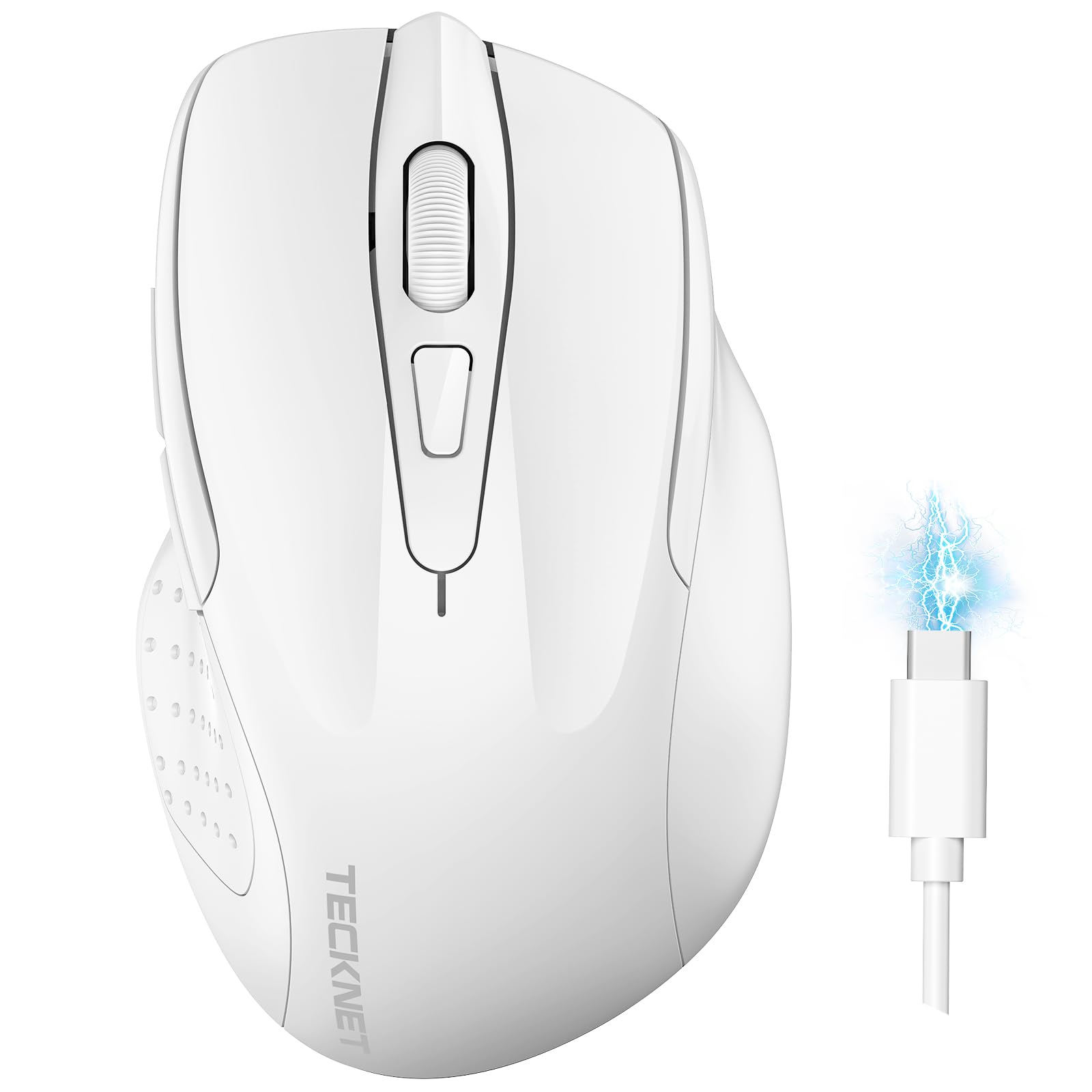 Amazon.com: TECKNET Wireless Mouse (BT5.0/3.0 & 2.4G) Rechargeable 4800 ...