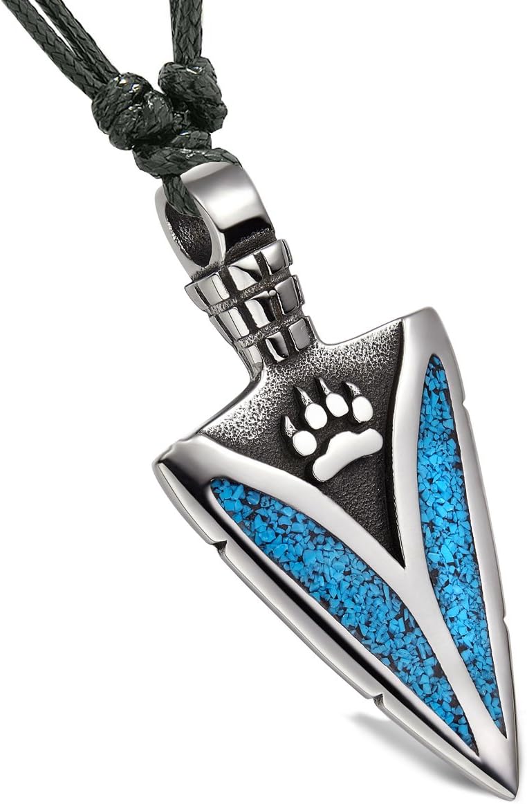 Amazon.com: Arrowhead Wolf Paw Brave Wild Powers Protection Amulet ...