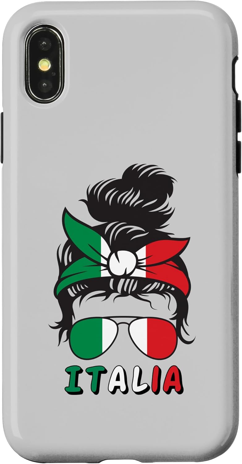 Amazon.com: iPhone X/XS Italia, Italy, Italian Girl, Italy Flag ...
