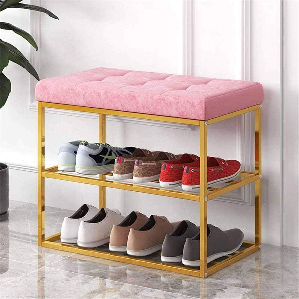 Amazon.com: NESKX Shoe Rack Shoe Bench Shoe Shoe 3 Layer Tissue Storage ...