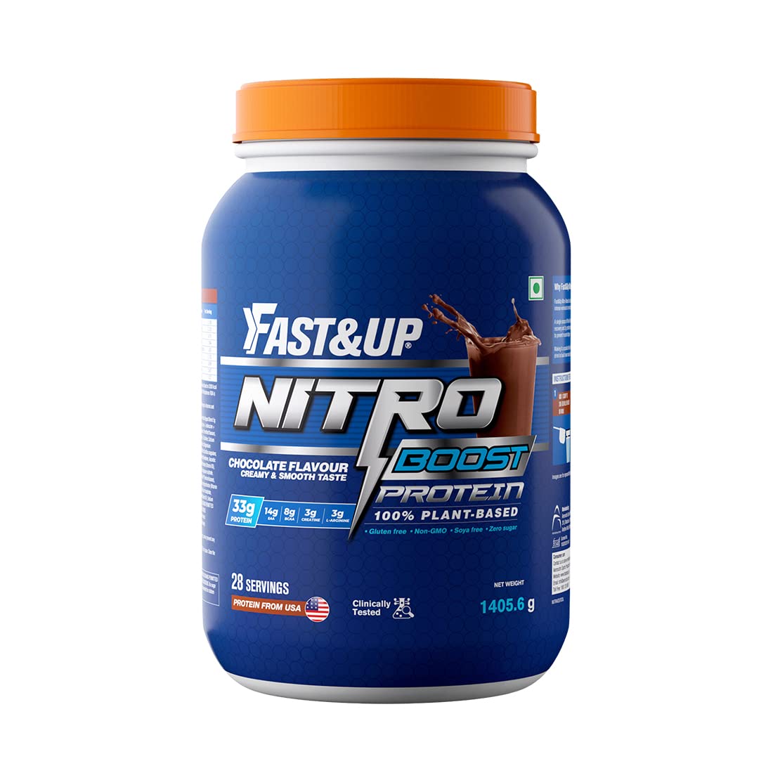 Fast&Up Nitro Boost Protein | 33g Plant Protein | 7g Nitro Ripped Blend ...