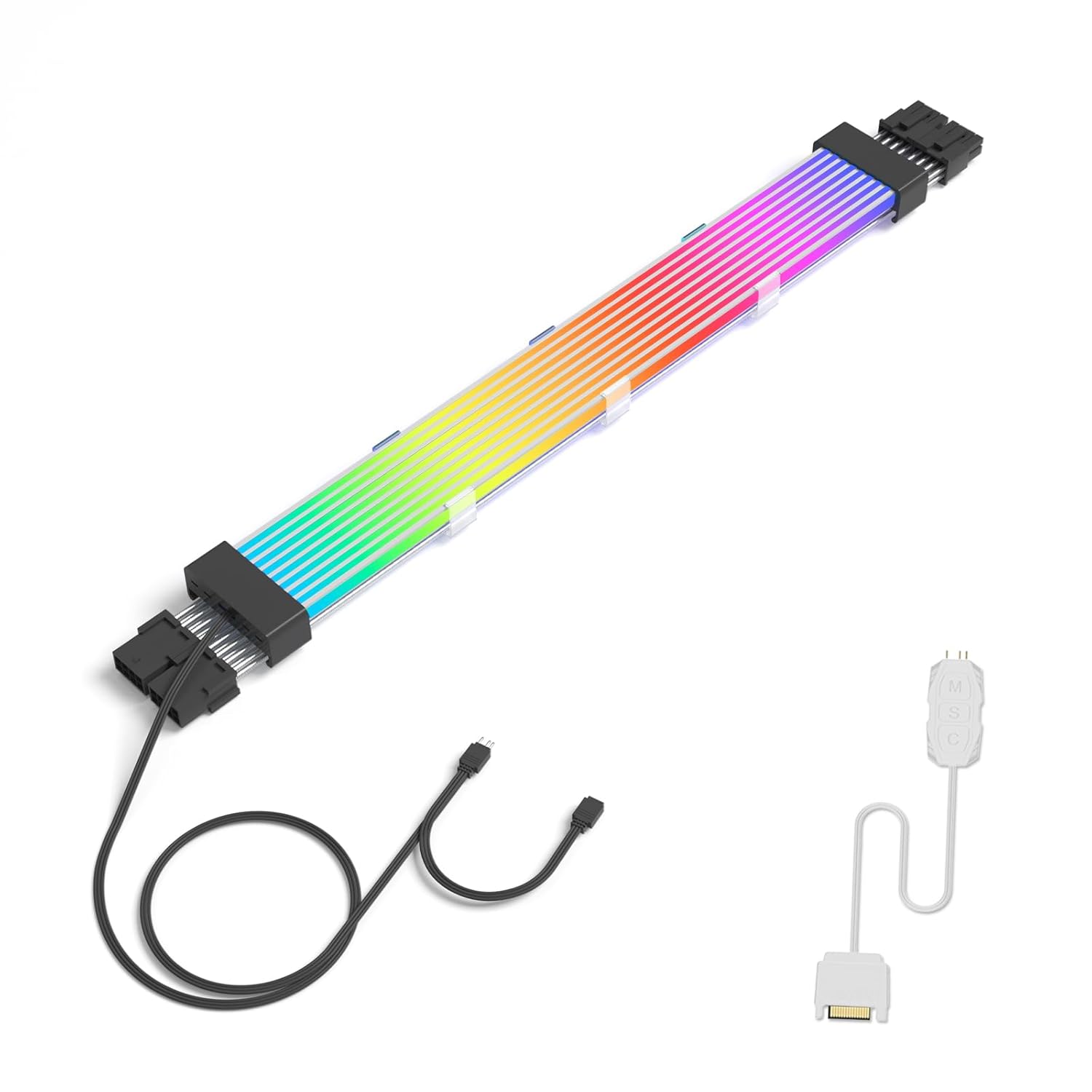Amazon.com: Sirlyr 2 x 8 Pin RGB GPU Cable,Addressable PSU PCIE Cables ...