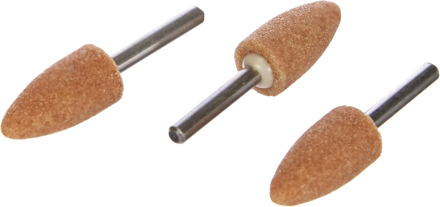 Dremel 952 Aluminium Oxide Grinding Stones Accessory Set, 3 Cone-Shaped ...