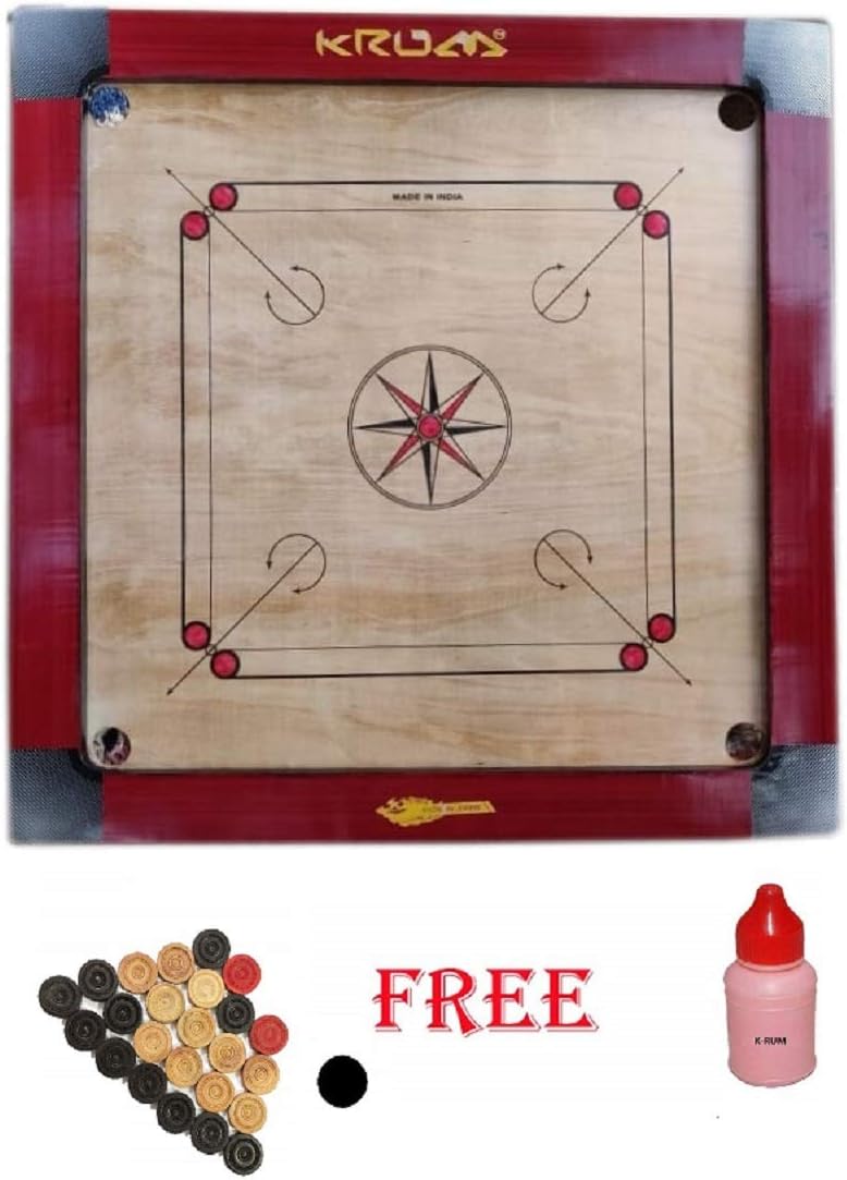 Buy K-RUM Full Size( Extra Large) 36' Inches Round Pocket Carrom Board ...