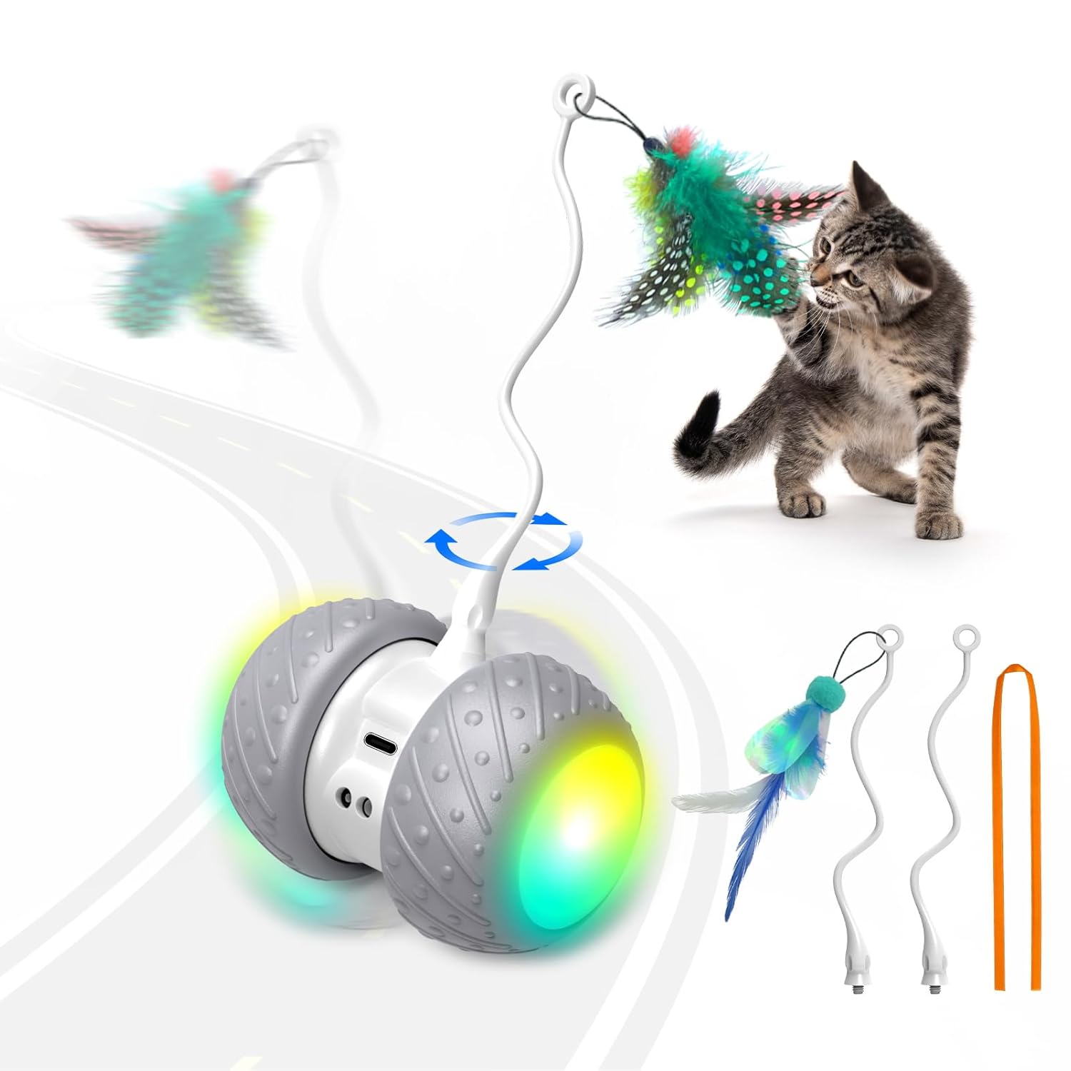 Buy BENTOPAL Cat Toys Interactive Rechargeable Cat Toys with Automatic ...