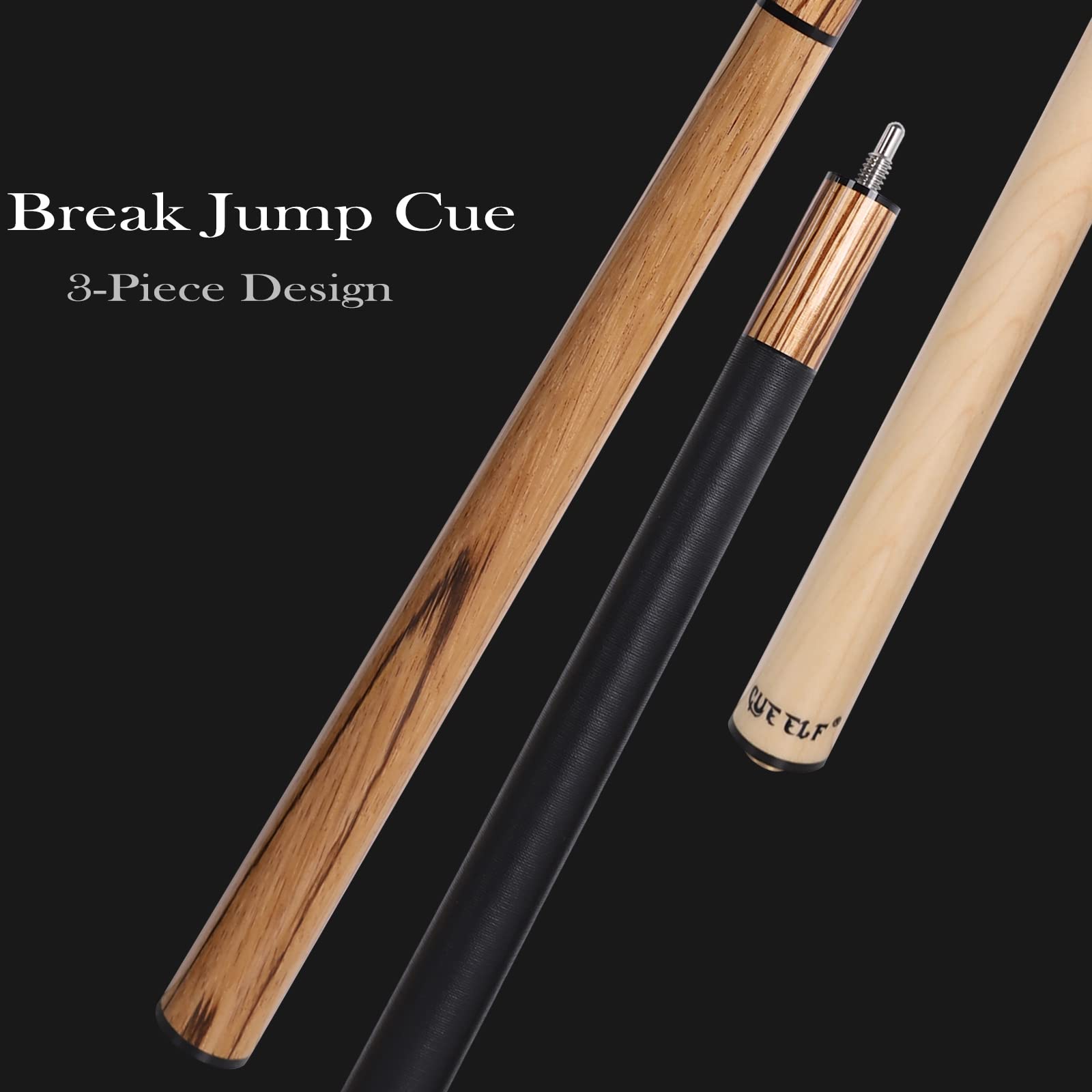 Snapklik.com : CUEELF Heavy Hitter Jump Break Pool Cue 3-Piece Jump ...