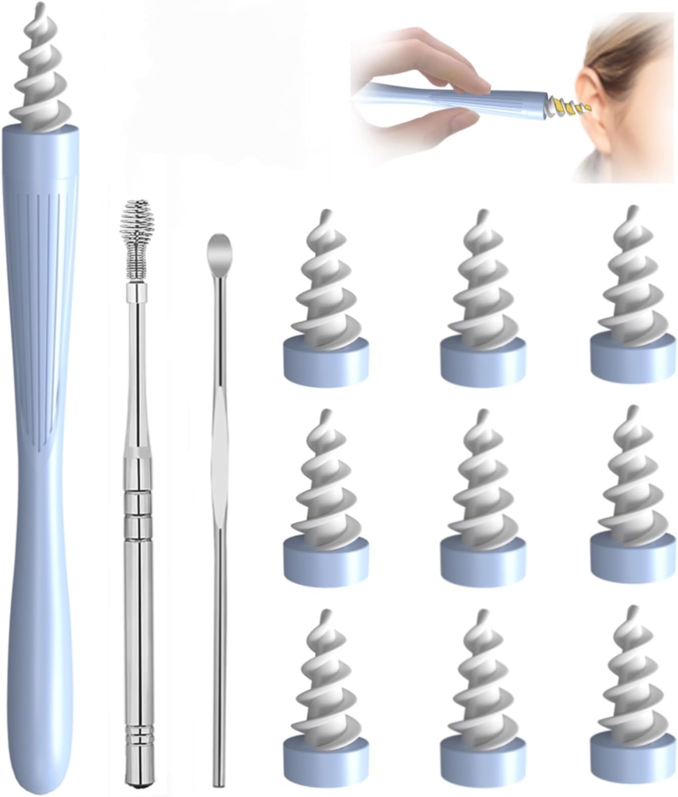 Amazon.com: 3 in 1 Ear Wax Removal Tool, 2024 Q-Grips Ear Wax Removal ...