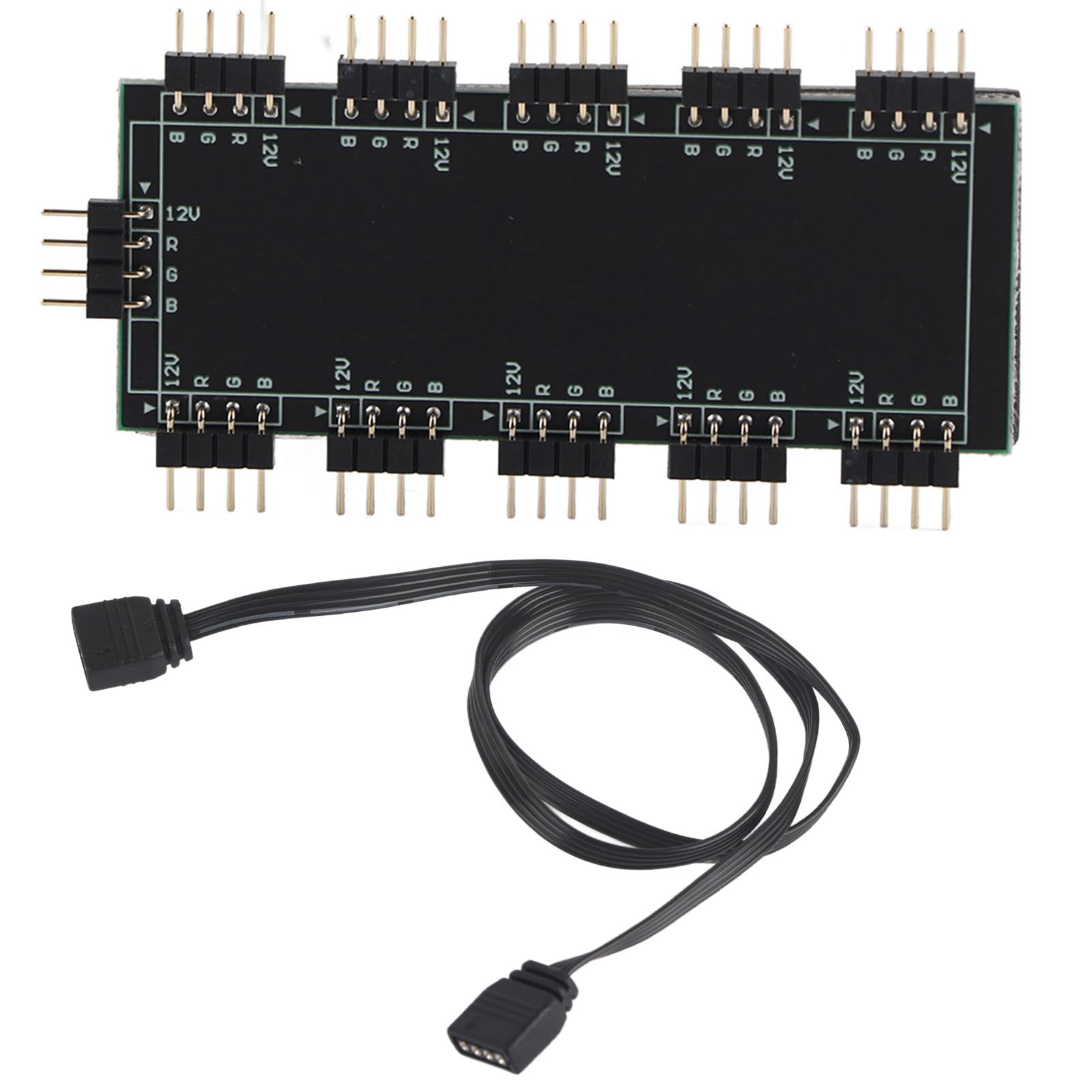 Amazon.com: Vikye Computer Fan RGB Hub, PC MOD Motherboard 10 Channel ...