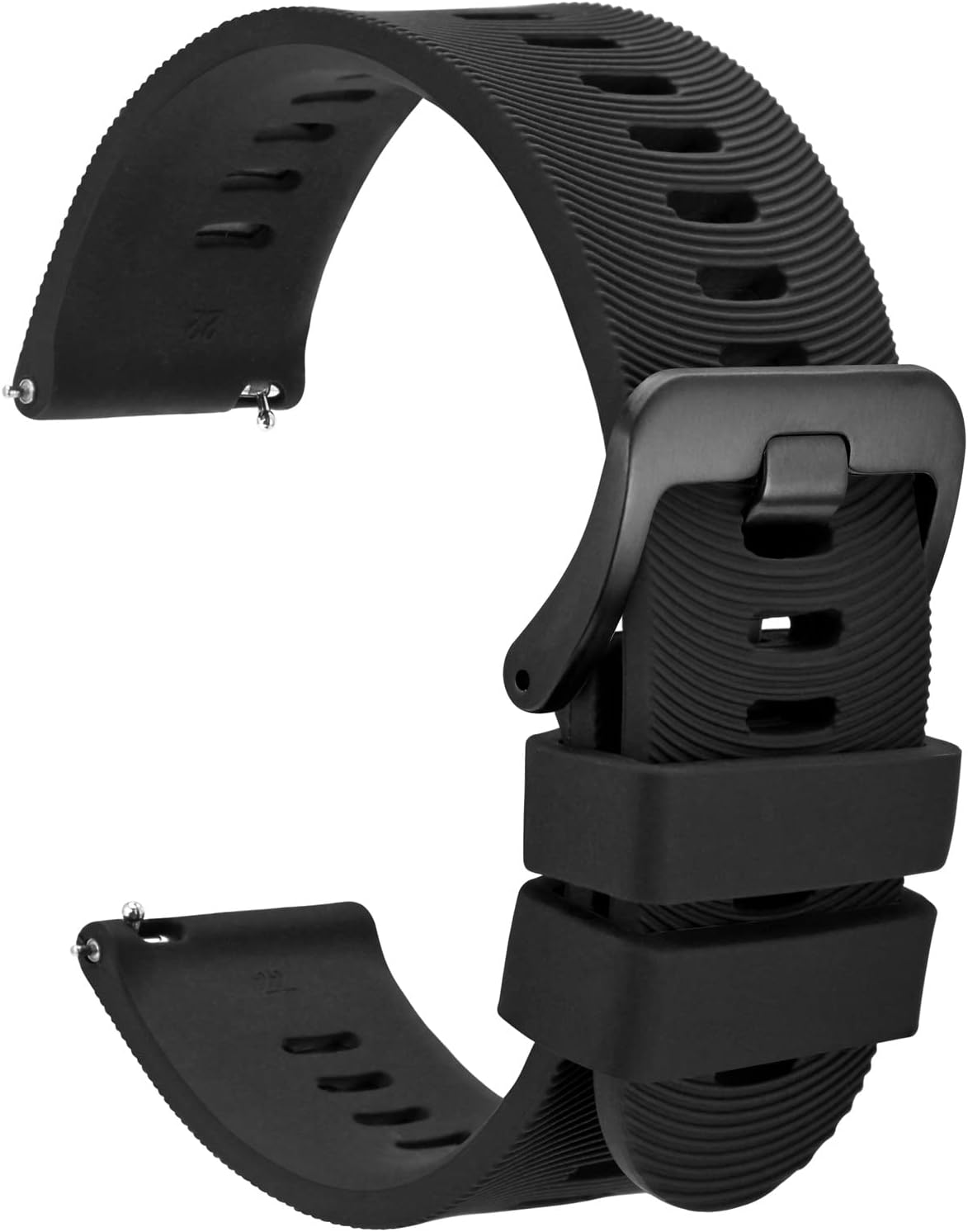 Amazon.com: BISONSTRAP 22mm Silicone Watch Bands, Flexible Rubber Watch ...