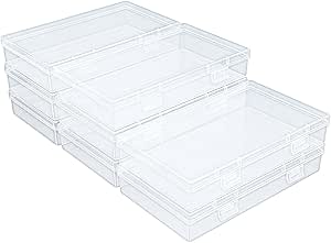 Amazon.com - Thintinick 8 Pack Rectangular Clear Plastic Storage ...