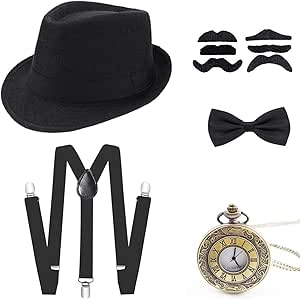 Wagoog Années 1920 Hommes Gangster Déguisements Accessoires, Année 20 ...