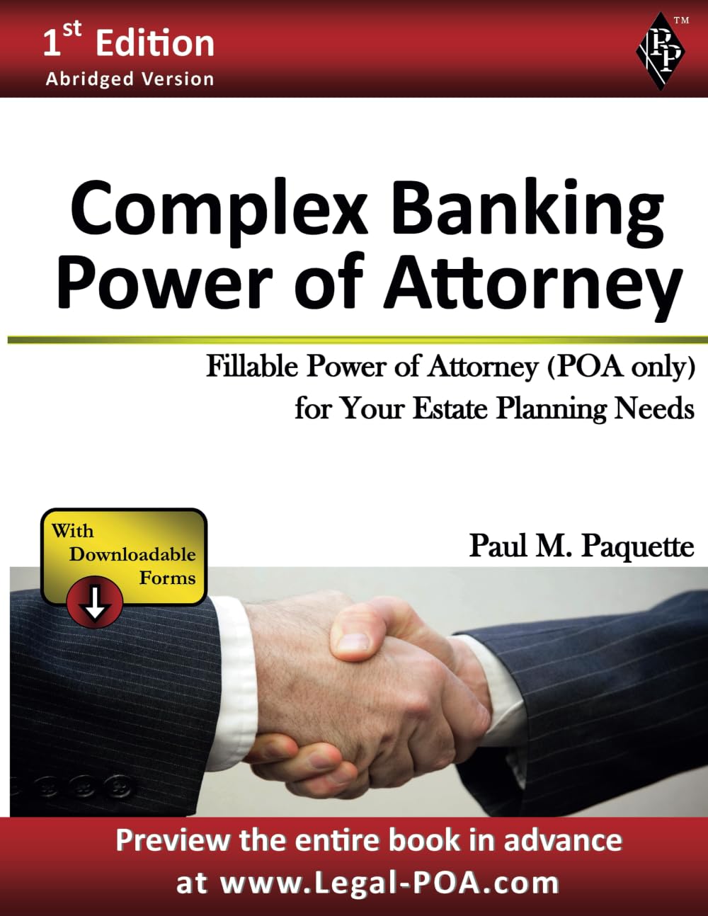 Complex Banking Power of Attorney: Fillable Power of Attorney (POA Only ...