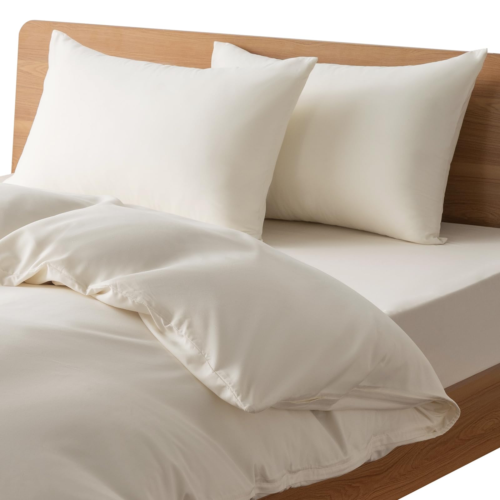 Amazon｜AZRA 布団カバー シングル 3点セット 枕カバー2枚 ボックスシーツ 掛け布団カバー 寝具カバーセット ベッドカバー 洗い替え便利 肌触りよい ズレ防止 アイボリー｜寝具 ...