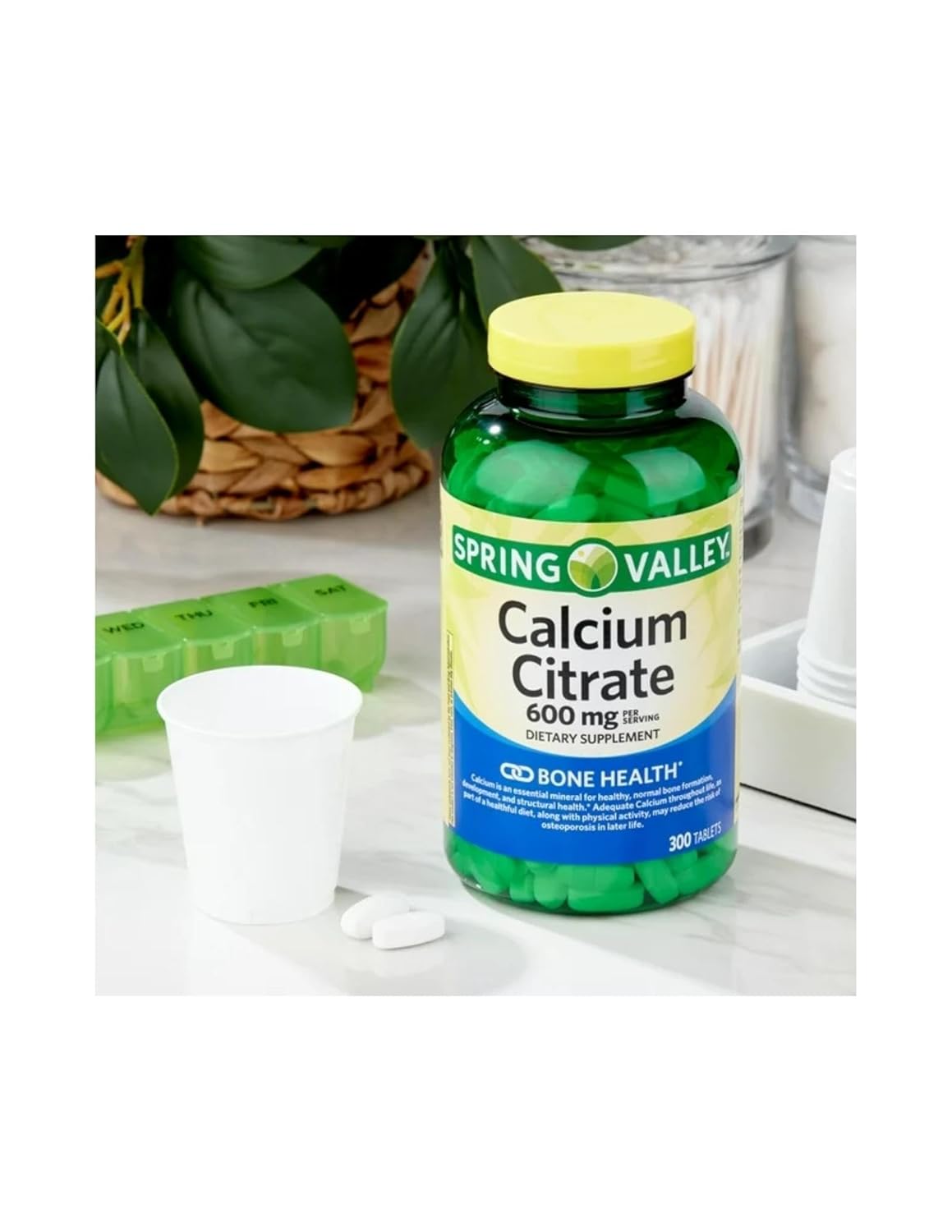 Spring Valley Citrato de Cálcio 600 mg, 300 Comprimidos – Saúde Óssea e ...